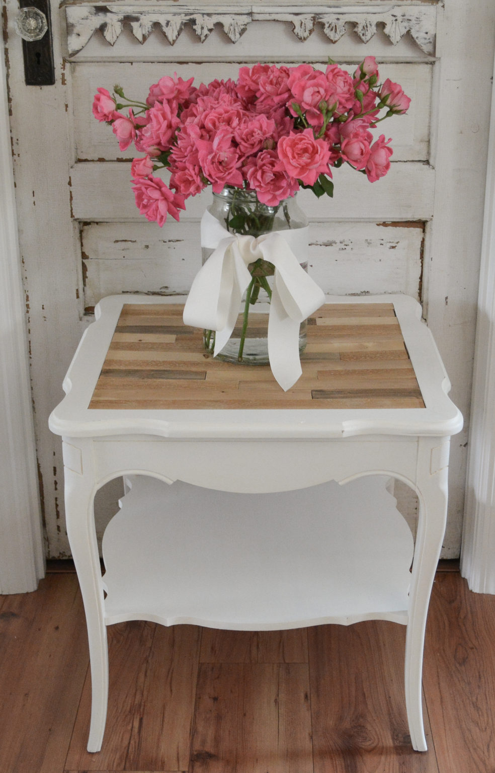 A Reclaimed Wood Look Tabletop - Janet Clark at Home
