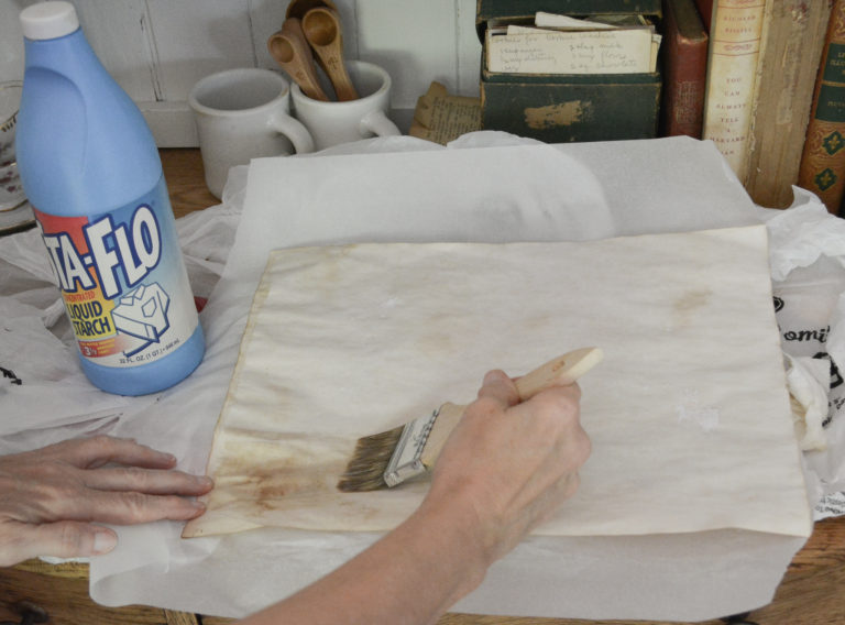 Easily Bond Paper To Wood with Liquid Starch - Janet Clark at Home