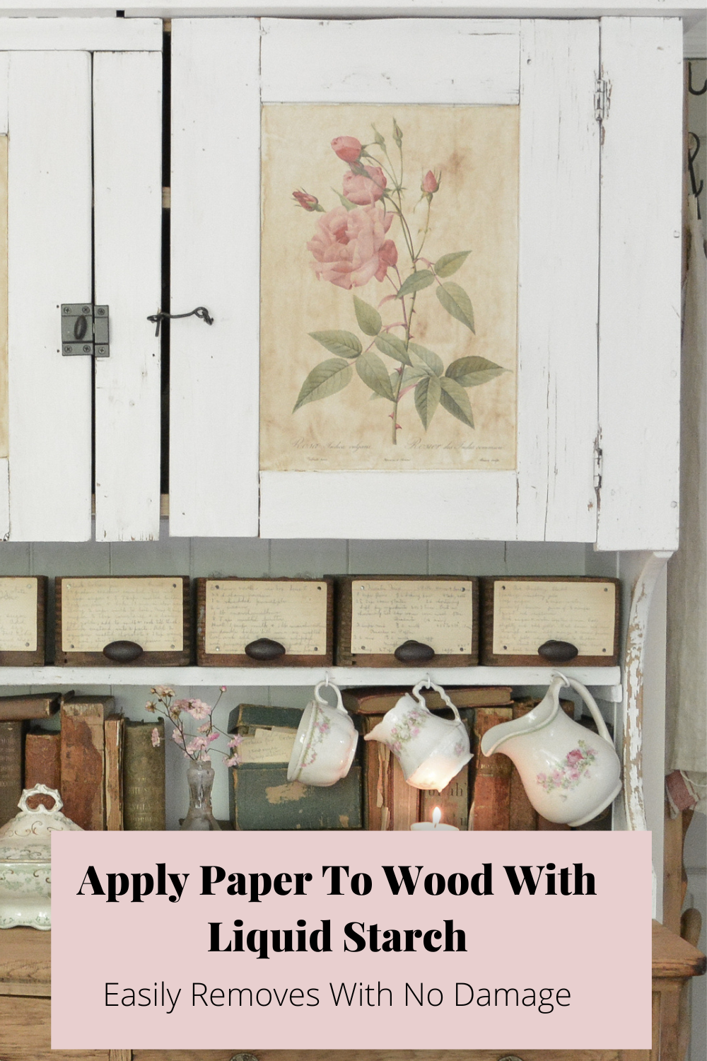 Easily Bond Paper To Wood with Liquid Starch - Janet Clark at Home