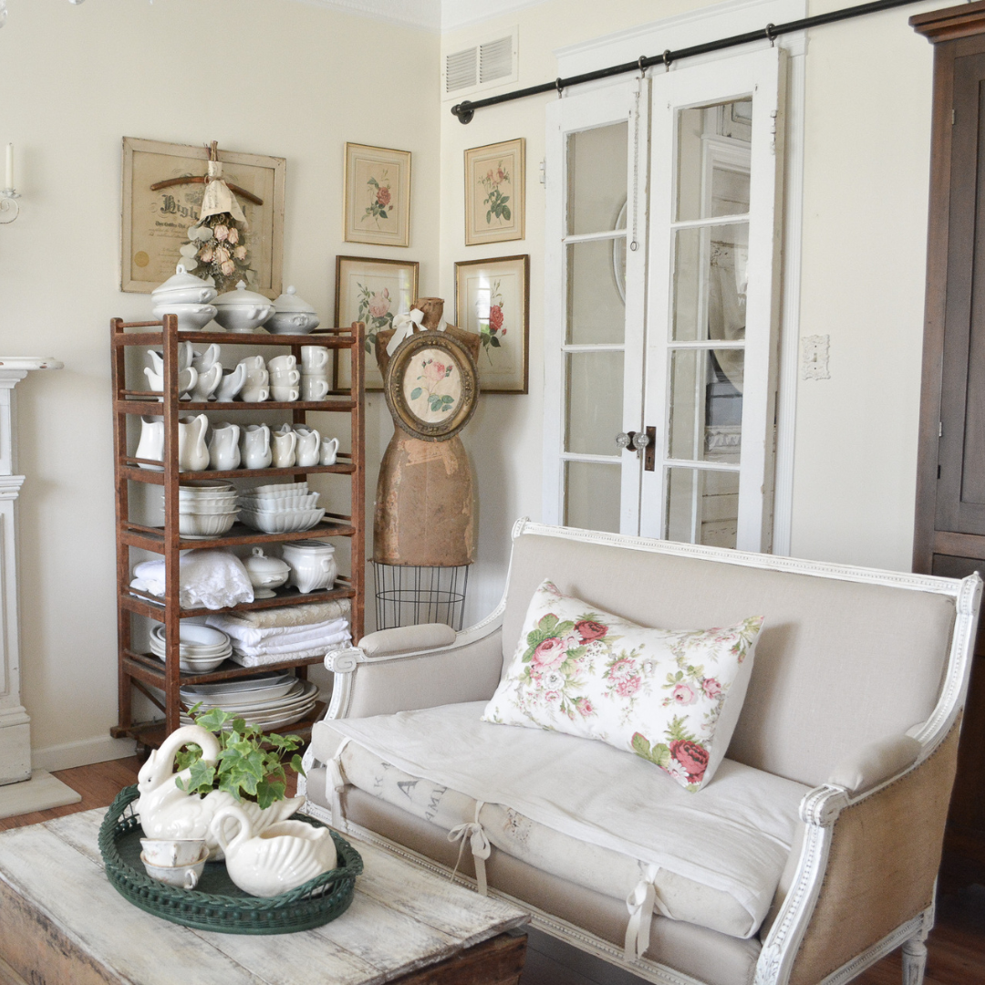 How To Decorate a Corner Cozy Farmhouse Style - Janet Clark at Home